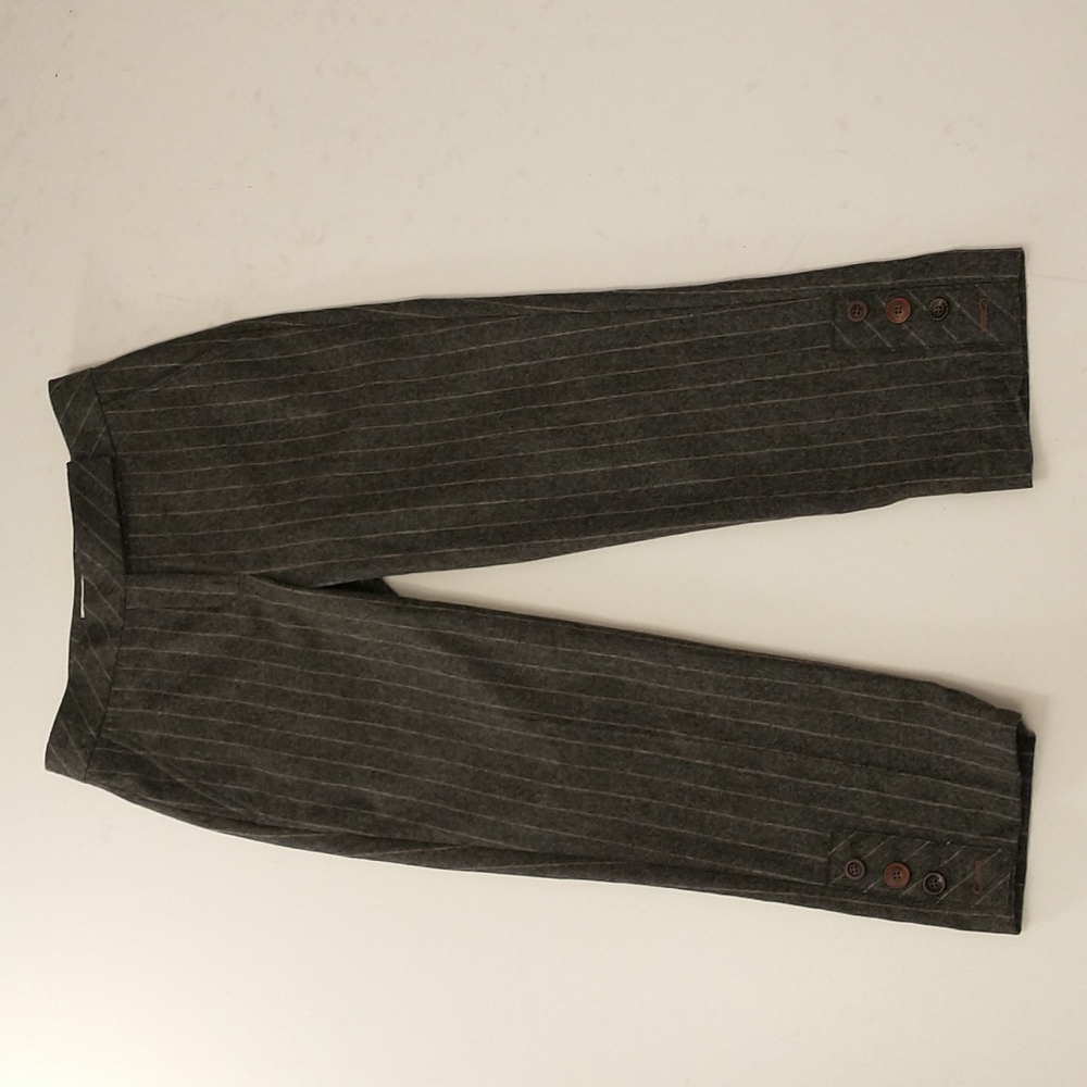 Gunex Brunello Cucinelli Wool Gray Pinstripe Pants Sz… - Gem